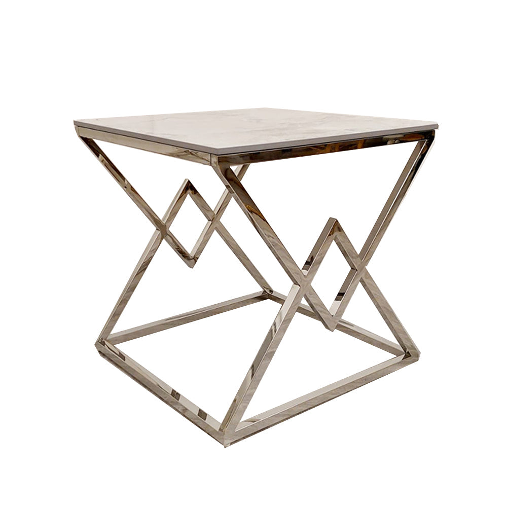 Vesta Chrome Lamp Table – Mobel Floors